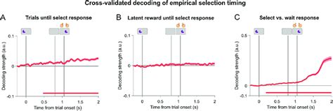 neural decoding of empirical selection timing a decoding time course