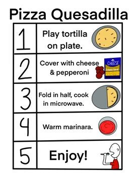 Pizza Quesadilla Visual Recipe By Sarah James TPT