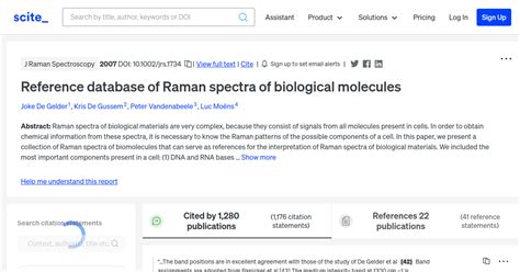 Reference Database Of Raman Spectra Of Biological Molecules