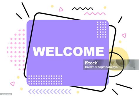 웹 페이지 열기 배너 프레젠테이션 소셜 미디어 문서 포스터 또는 인사말 카드 의 오프닝을 위한 환영 벡터 일러스트레이션 개념에 대한 스톡 벡터 아트 및 기타 이미지 Istock