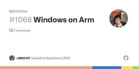 Windows On Arm · Issue 1068 · Schnizfnm · Github