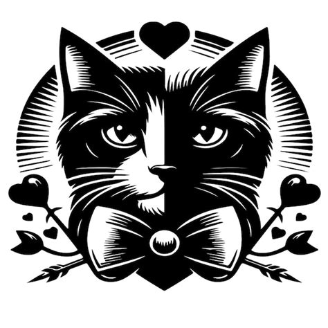 Premium Vector Valentines Day Cat Art Design