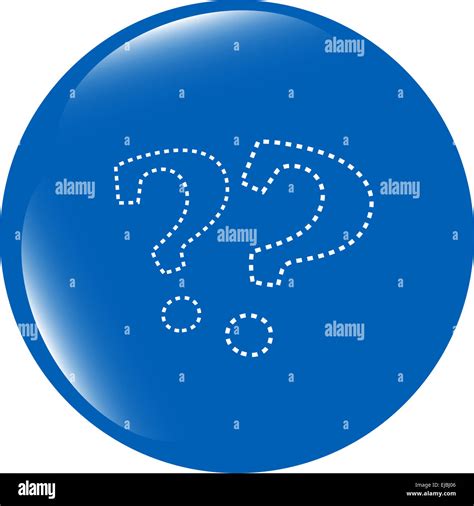 Stylish Web Button With Question Mark Isolated On White Background Stock Photo Alamy