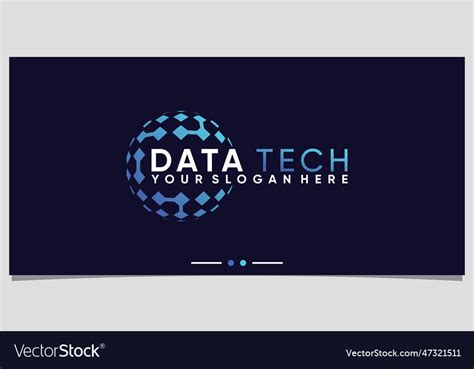 Creative Globe Technology Logo Design Template Vector Image
