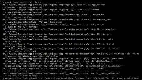 Version 13 Frappe Exceptions InvalidNameError Issue 22395 Frappe