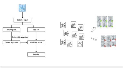 the first flowchart depicts the process of supervised ml algorithm used
