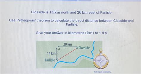 Solved Closside Is 14 Km North And 20 Km East Of Farlisle Use