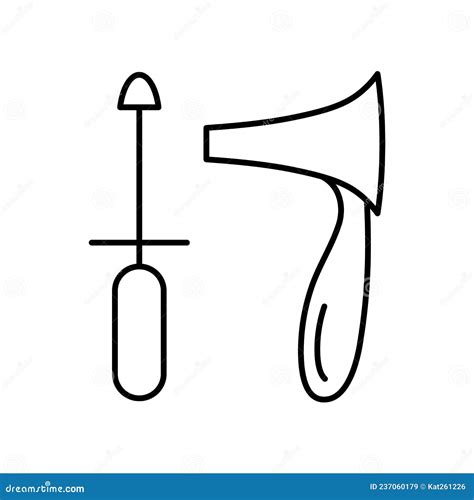 Anoscopy Surgical Anoscope Line Icon Stock Vector Illustration Of