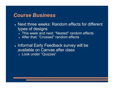 Mixed Effects Models Random Intercepts Ppt