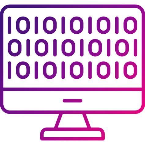 Icono De Código Binario Generic Gradient