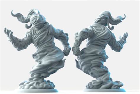 Air Elemental Resin Miniature Dnd Miniatures Dungeons And Etsy