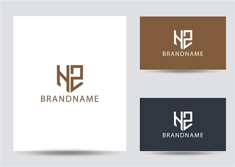 Premium Vector Modern Monogram Initial Letter Nz Logo Design Template
