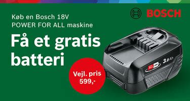 BOSCH 18V-batteri kampagne