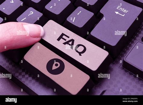 Text Sign Showing Faq Concept Meaning List Of Frequently Asked Questions And Answers On A