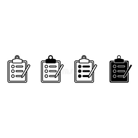 Check Vector Icon Set Inspection Illustration Symbol Testing Symbol