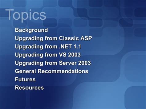 Migrating To Visual Studio 2008 Net Framework 3 5 PPT