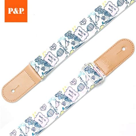 【送綁繩】童趣塗鴉風 巴黎愛情 鳥 背帶 吉他背帶 烏克麗麗背帶 木吉他 電吉他 貝斯 烏克麗麗 皆可用 恩心樂器 Iopen Mall