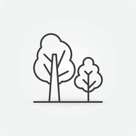 Trees Outline Vector Concept Icon 12735008 Vector Art At Vecteezy