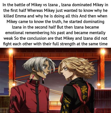 My Take On The Mikey Vs Izana Fight Rtokyorevengers