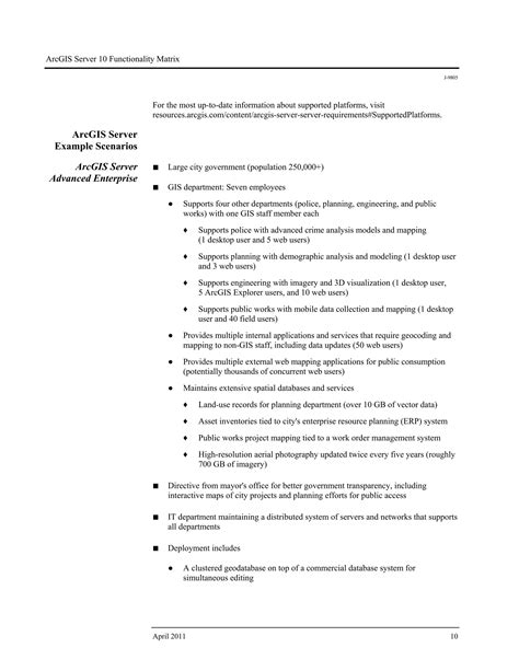 Arcgis Server Functionality Matrix Pdf