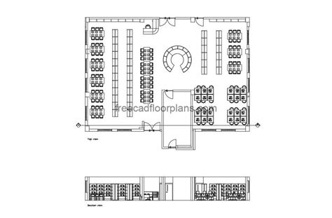 Library Seating Free Cad Drawings