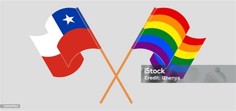 칠레와 Lgbtq의 교차하고 흔들리는 깃발 0명에 대한 스톡 벡터 아트 및 기타 이미지 0명 6 Lgbtqia 문화