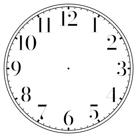 Clock No Hands Big Number Clock Clock No Hands Clock Face Png