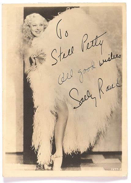 Lot Detail Sally Rand Signed Card