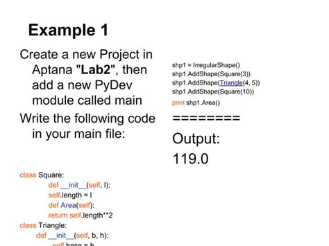 Python Object Oriented Programming Lab2 2 Ppt