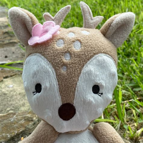 Soft And Plush Deer Doll With Tutu Pose Arms And Head For Imaginative