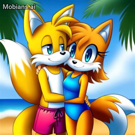Tails And Zoey At The Beach Snuggling By Jacobfoster24 On Deviantart