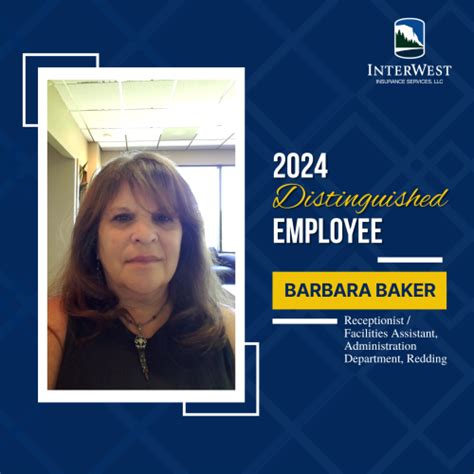 2024 Distinguished Employee Barbara Baker Interwest Insurance Services