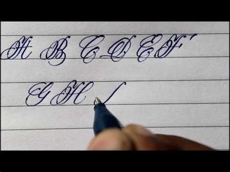 HOW TO WRITE IN CURSIVE CURSIVE WRITING FOR BEGINNERS CURSIVE CAPITAL ALPHABETS YouTube