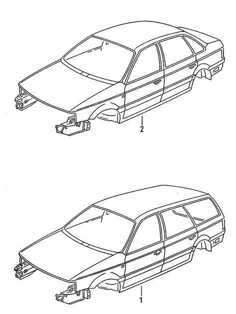 Volkswagen Passat Syncro 1994 1997 Bodywork Primed With Lids