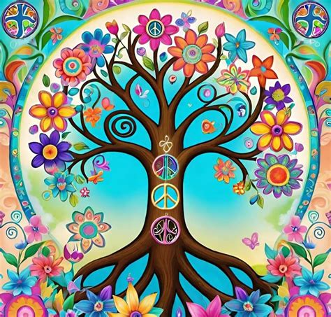 Pin By Gina Iasparra On Peace Love Hippie Tree Of Life Art Hippy