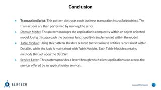 Domain Logic Patterns Ppt
