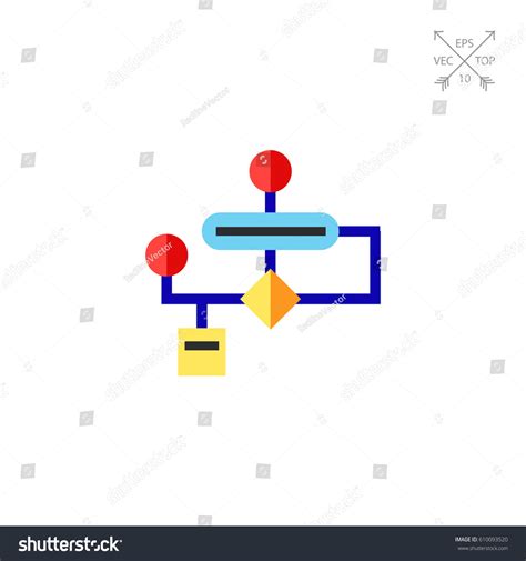 Algorithm Flowchart Icon Stock Vector Royalty Free 610093520 Shutterstock