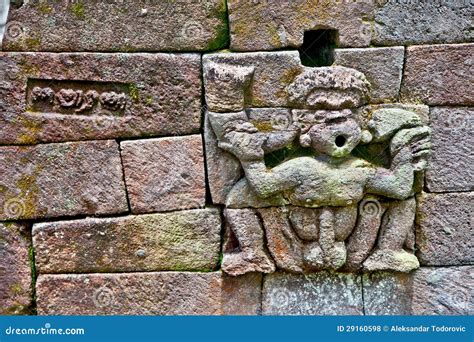 Ancient Erotic Candi Sukuh Hindu Temple On Java Indonesia Royalty Free