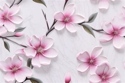 Premium Ai Image Seamless Flowers Pattern Ai Generative