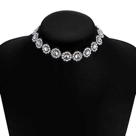 2017 New Gold Multilayer Lady Diamante Choker Necklace Rhinestone