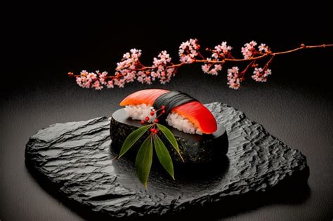 Sushi Japonais Maki Ands Rolls Au Thon Saumon Crevette Crabe Et Avocat