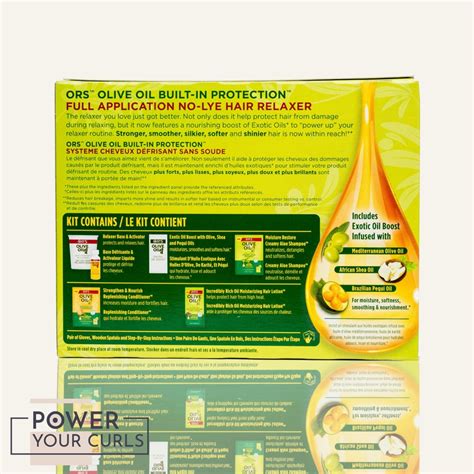 Olive Oil Full Application No Lye Relaxer Power Your Curls