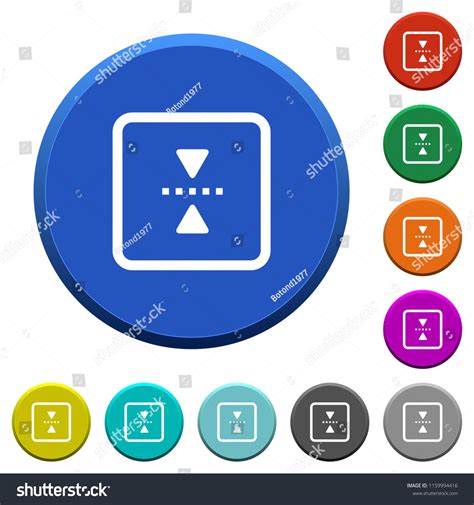 Mirror Object Around Horizontal Axis Round Color Beveled Buttons With