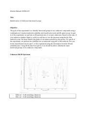 Identification Of Unknown Functional Groups Lab Report LAPTOP B D RB Docx Edwina Mensah CHEM
