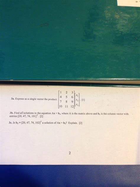 Solved Express As A Single Vector The Product Find All Chegg