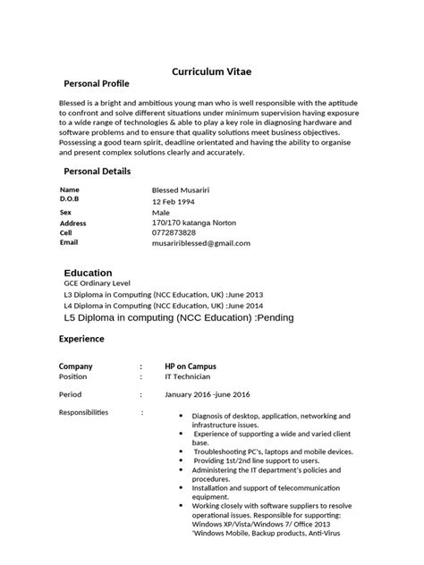 Curriculumvitae 1 Pdf