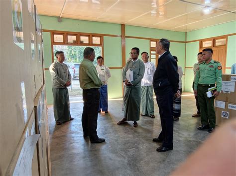 ပြည်ထောင်စုရွေးကောက်ပွဲကော်မရှင်အဖွဲ့ဝင် ဦးခင်မောင်ဦး လင်းခေးမြို့တွင