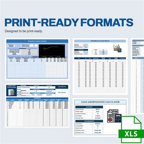Ultimate Calculator Template Bundle Design In Excel Format Easily Editable Printable