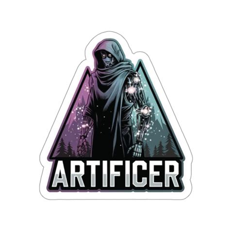Dnd Artificer Class Character Sticker Blue Purple Design Hooded