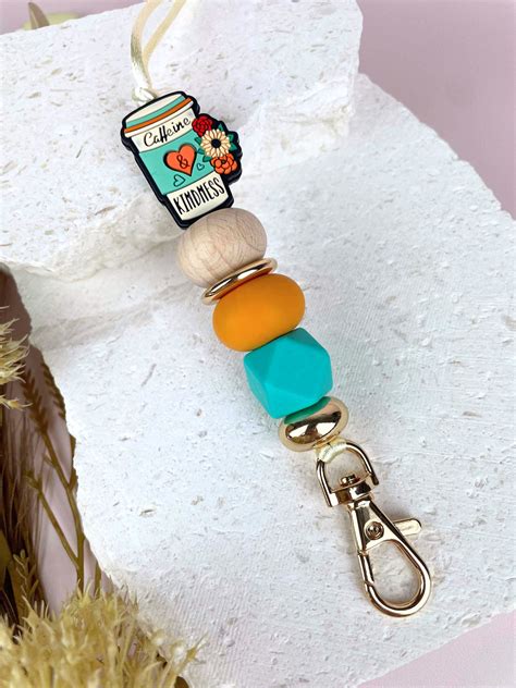 Caffeine Kindness Lanyard Two Tiny Elephants